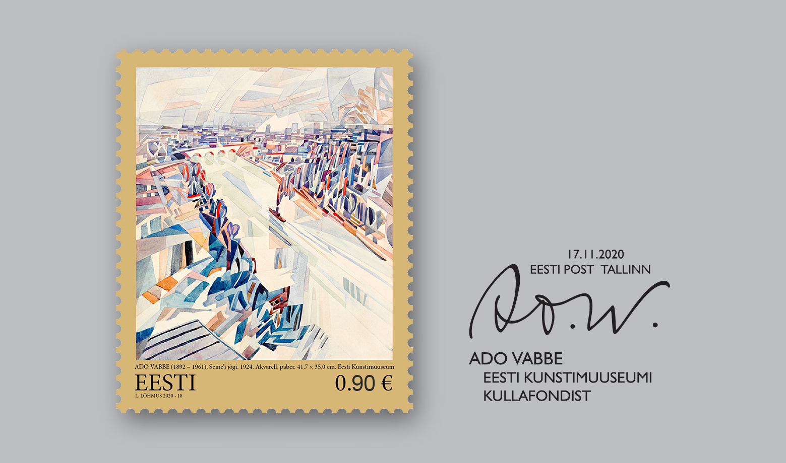 Eesti Kunstimuuseum andis koostöös Eesti Postiga sünnipäeva puhul välja ...