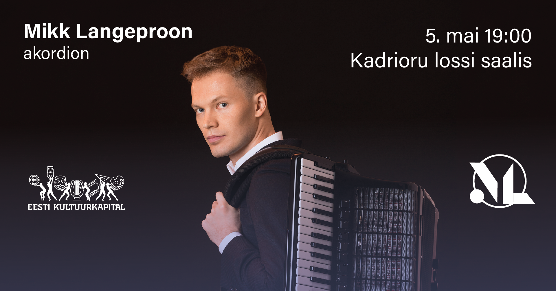 Mikk Langeproon. Akordionimuusika kontsert - Kadrioru kunstimuuseum